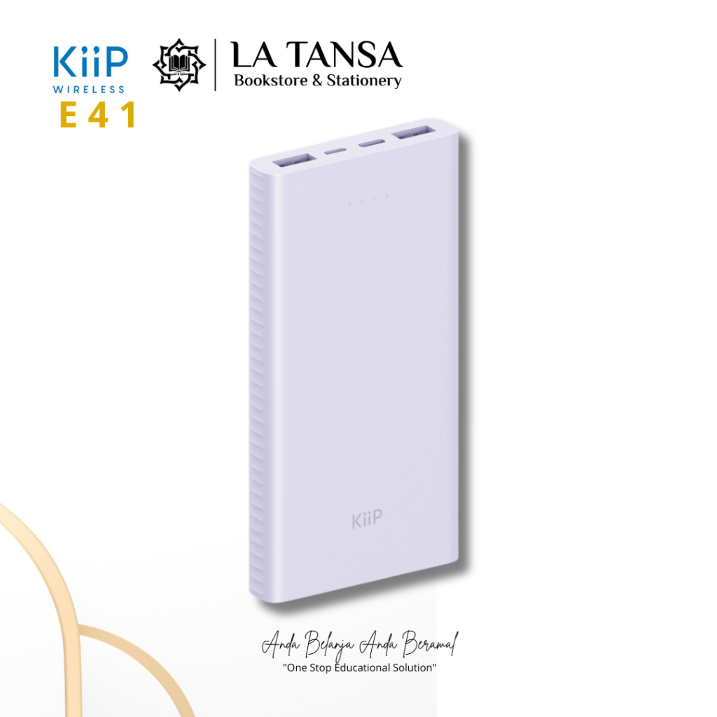 Jual KiiP E41 Power Bank Slim 10000mAh Dual Input Type-C Micro USB Port ...