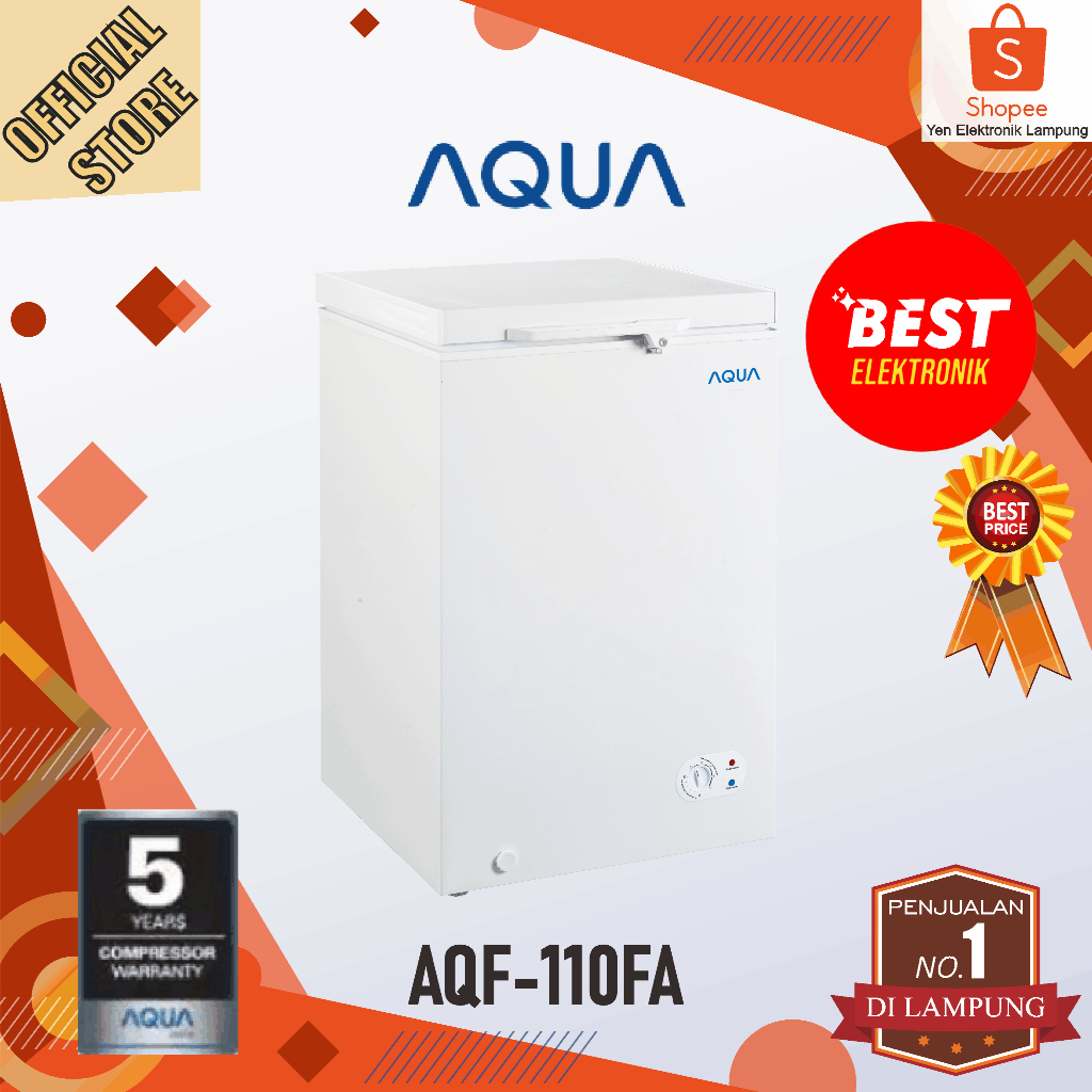 Jual Chest Freezer AQUA AQF 110 FA Box Lemari Pembeku 100 Liter Garansi ...