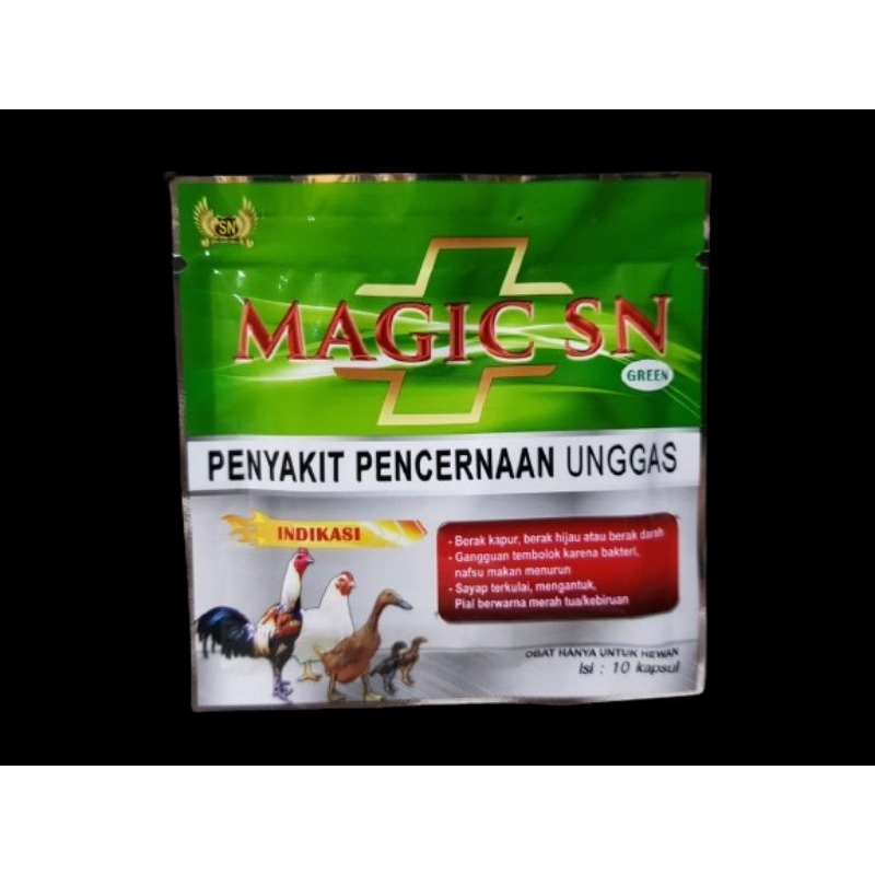 Jual MAGIC SN HIJAU MENGOBATI PENCERNAAN UNGGAS 10 KAPSUL | Shopee ...