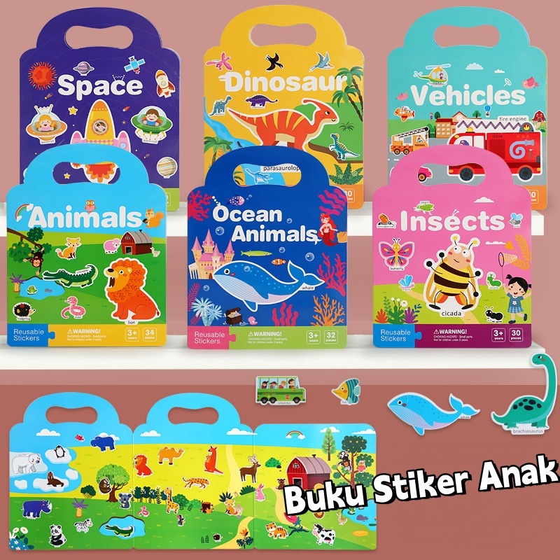 Jual Buku Mainan Edukasi Anak Buku Sticker Reusable Sticker Book ...