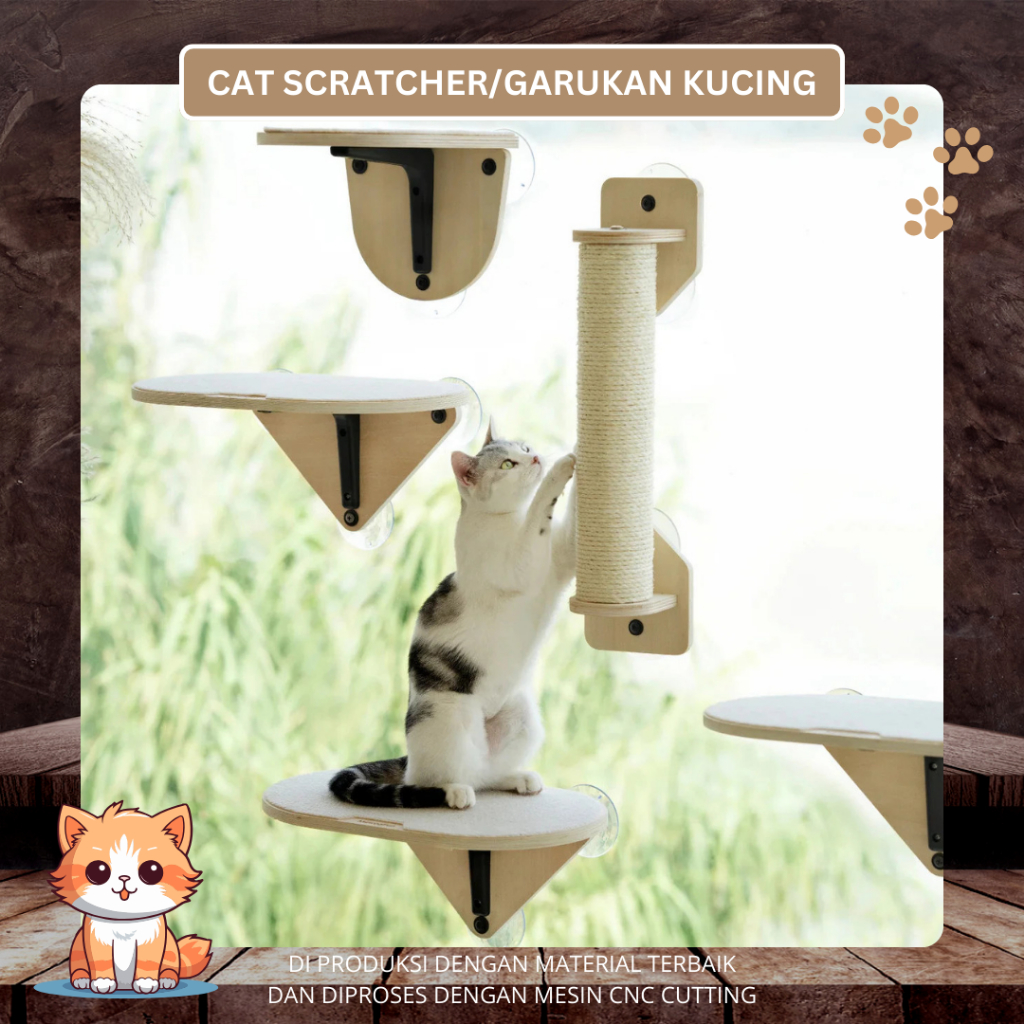 Jual MARVELWOODCUT - 2 in 1 Cakaran Kucing Cat Scratcher Mainan Garukan ...