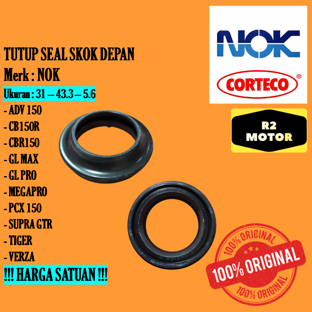Jual NOK CORTECO SEAL SIL ABU DEBU TUTUP SHOCK SKOK DEPAN 31 - 43.3 - 5 ...