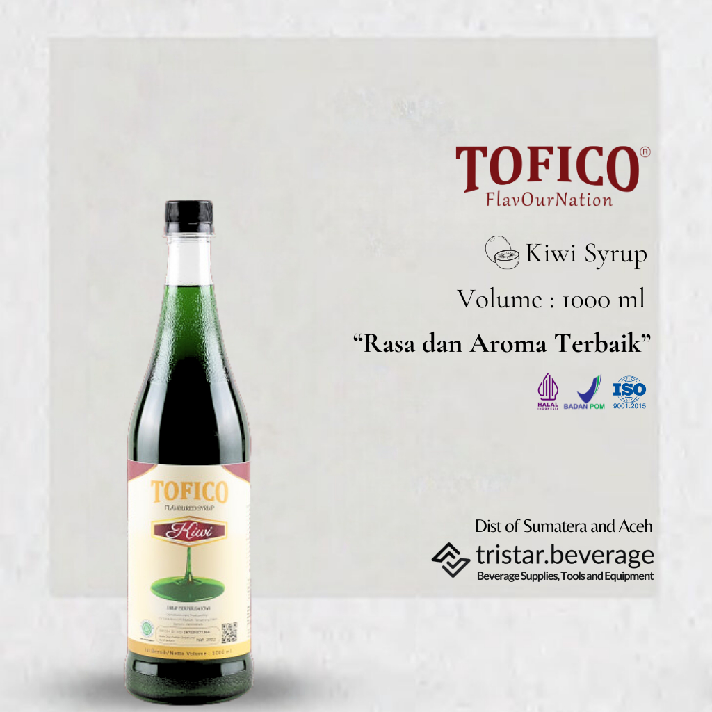 Jual Tofico Kiwi Syrup - Sirup Premium Rasa Kiwi 1000 ml | Shopee Indonesia