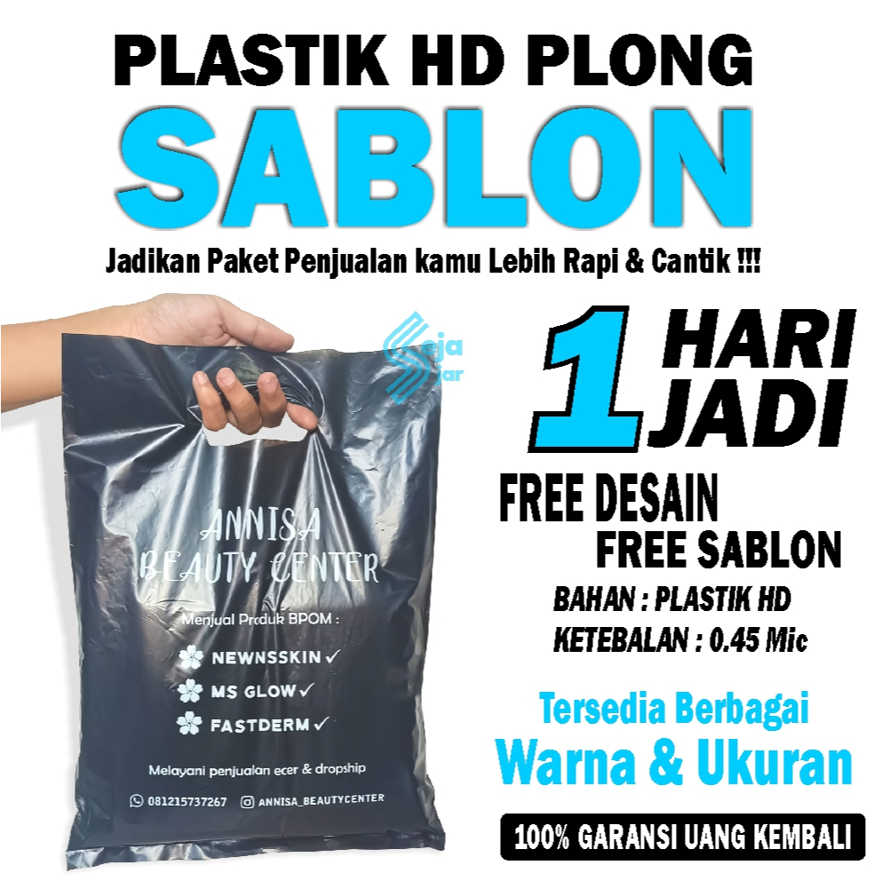 Jual Sejajar Plastik Sablon Packing Olshop HD Plong 25x35 Murah, FREE ...