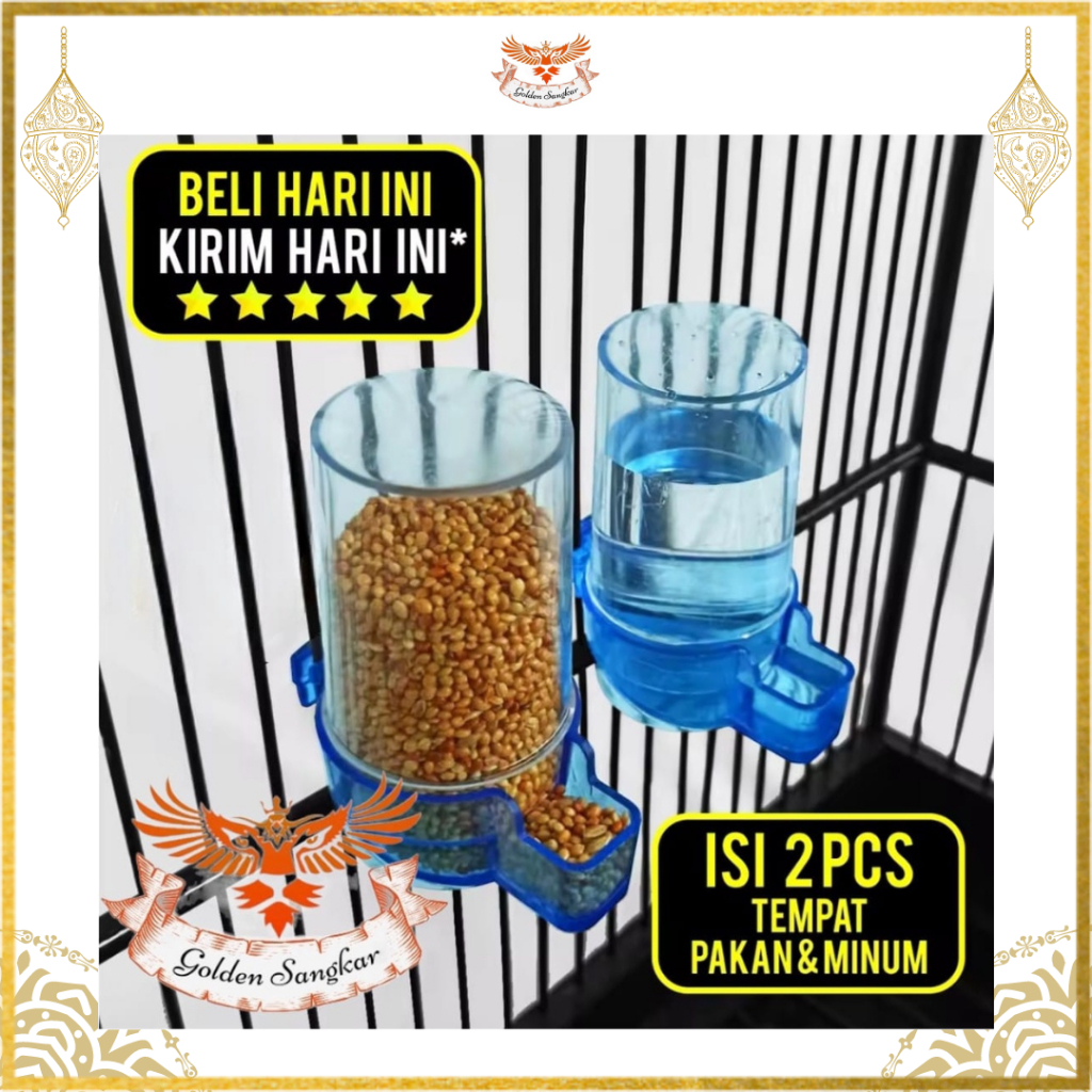 Jual Tabung Cepuk Dispenser Kenari Isi 2 Biru Transparan Elite Song ...