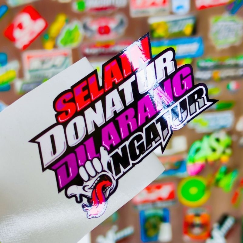 Jual stiker selain donatur / stiker kata kata | Shopee Indonesia