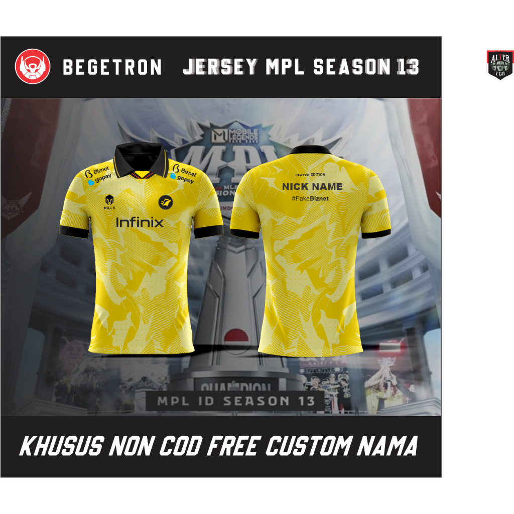 Jual JERSEY ONIC HOME (FREE NAMA NON COD) MPL SEASON13 FULL PRINTING ...
