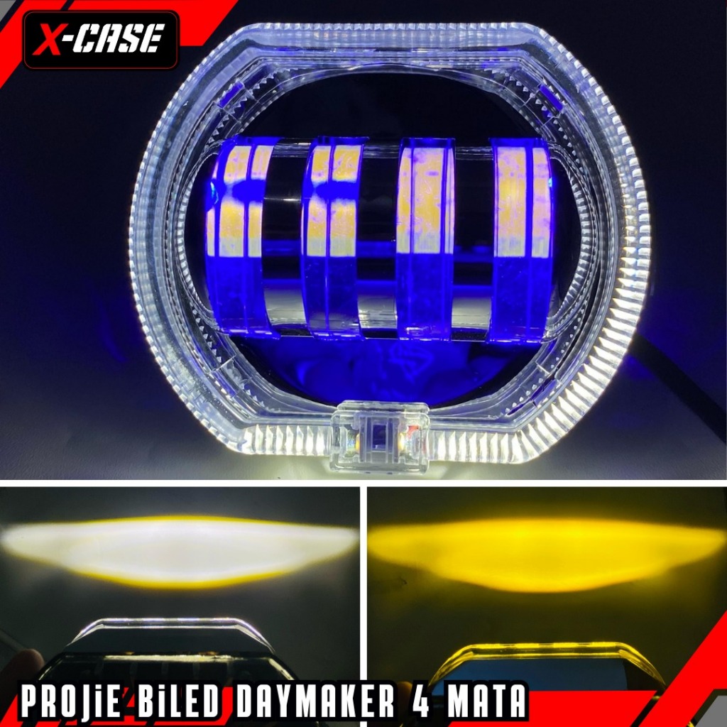 Jual LAMPU DEPAN PROJIE BILED JS-5000 4 MATA LENSA X-CASE JAUH DEKAT ...