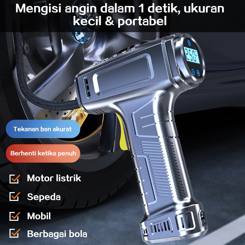 Jual Pompa Ban Mobil Truk Motor Elektrik Cek Tekanan Angin Digital ...