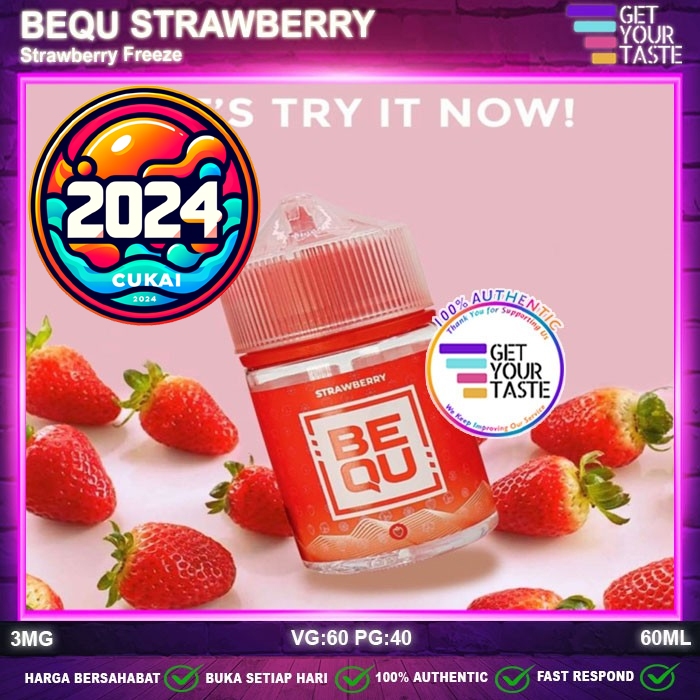 Jual Liquid Bequ Strawberry 60ML BEKU by Poda x Ray Vapor x FVS ...