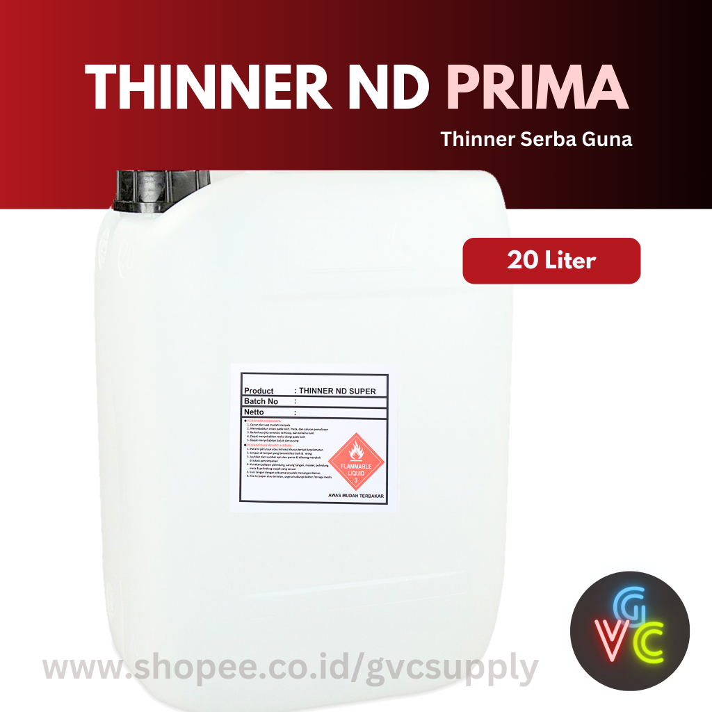Jual Thinner ND Prima 20 Liter - Thinner Serba Guna - GVCSupply | Shopee Indonesia