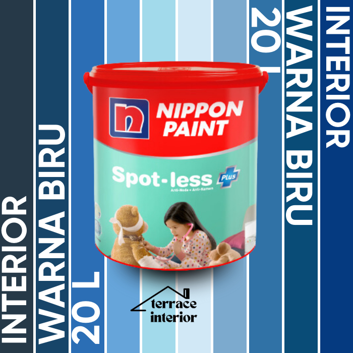 Jual Cat Tembok Spotless Plus Nippon Paint Interior Warna Biru 20 Liter ...