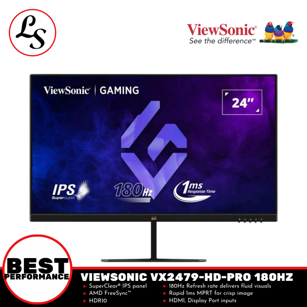 Jual VIEWSONIC GAMING MONITOR VX2479-HD-PRO 24 inch Full HD IPS 180hz ...