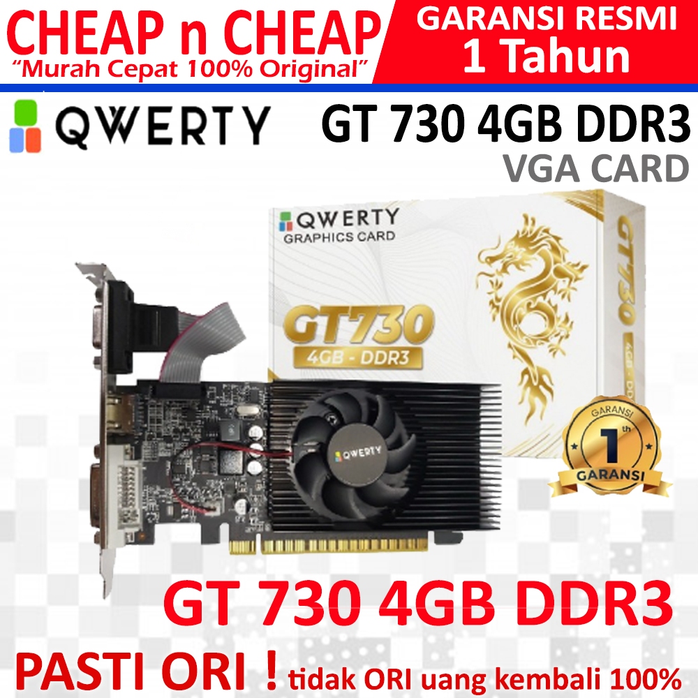 Jual Qwerty GT 730 4G D3 - VGA Card GPU GT730 DDR3 | Shopee Indonesia
