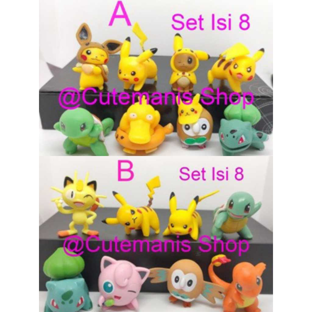 Jual Action Figure Mainan Pokemon Set Isi 8 | Shopee Indonesia