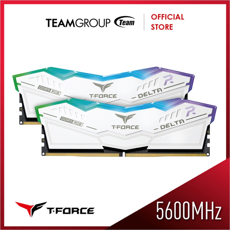 Jual Teamgroup Memory Delta Tforce RGB 2x32GB PC 5600Mhz DDR5 - White ...