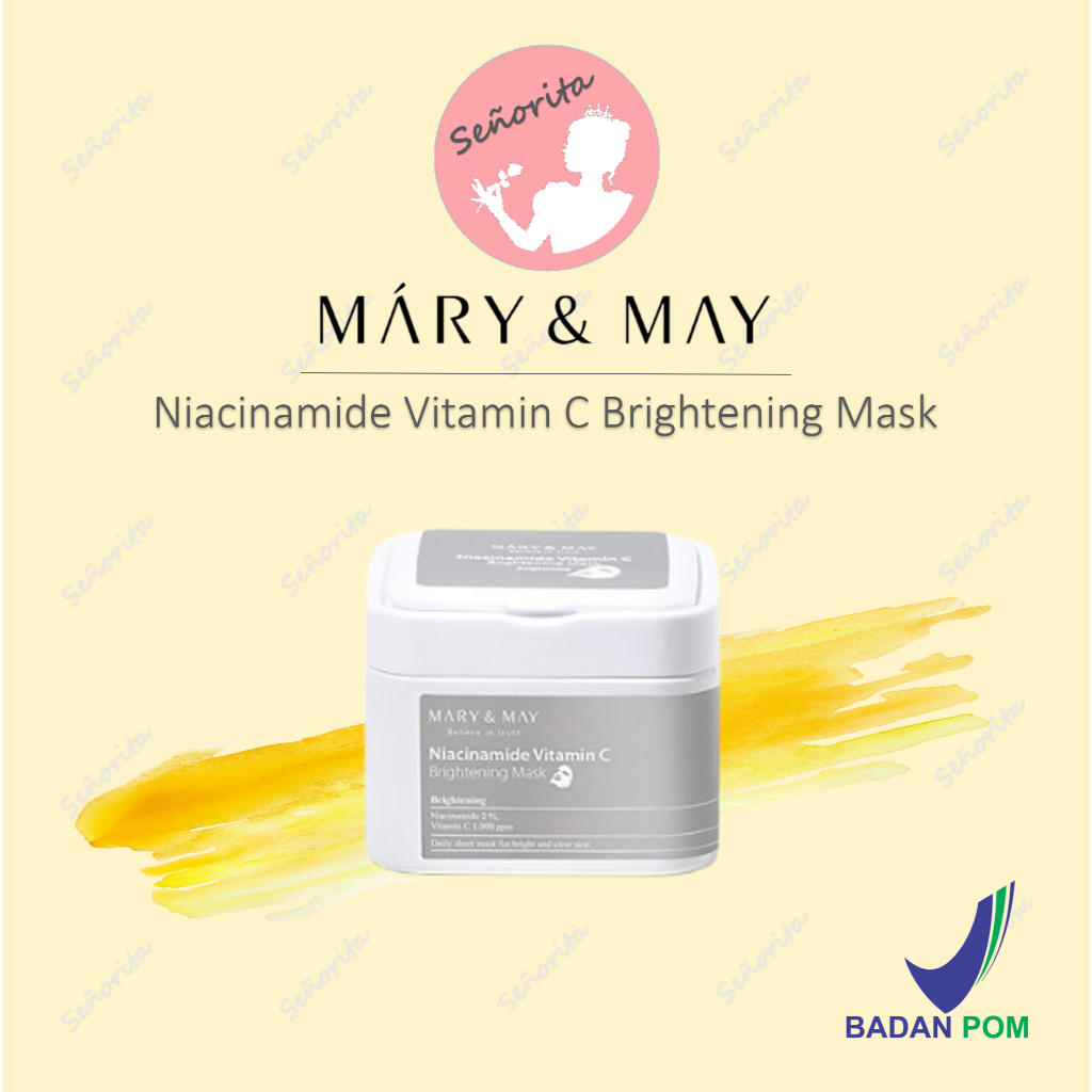 Jual MARY&MAY Niacinamide Vitamin C Brightening Mask 400g / Houttuynia Tea Tree Calming Mask 30 ...