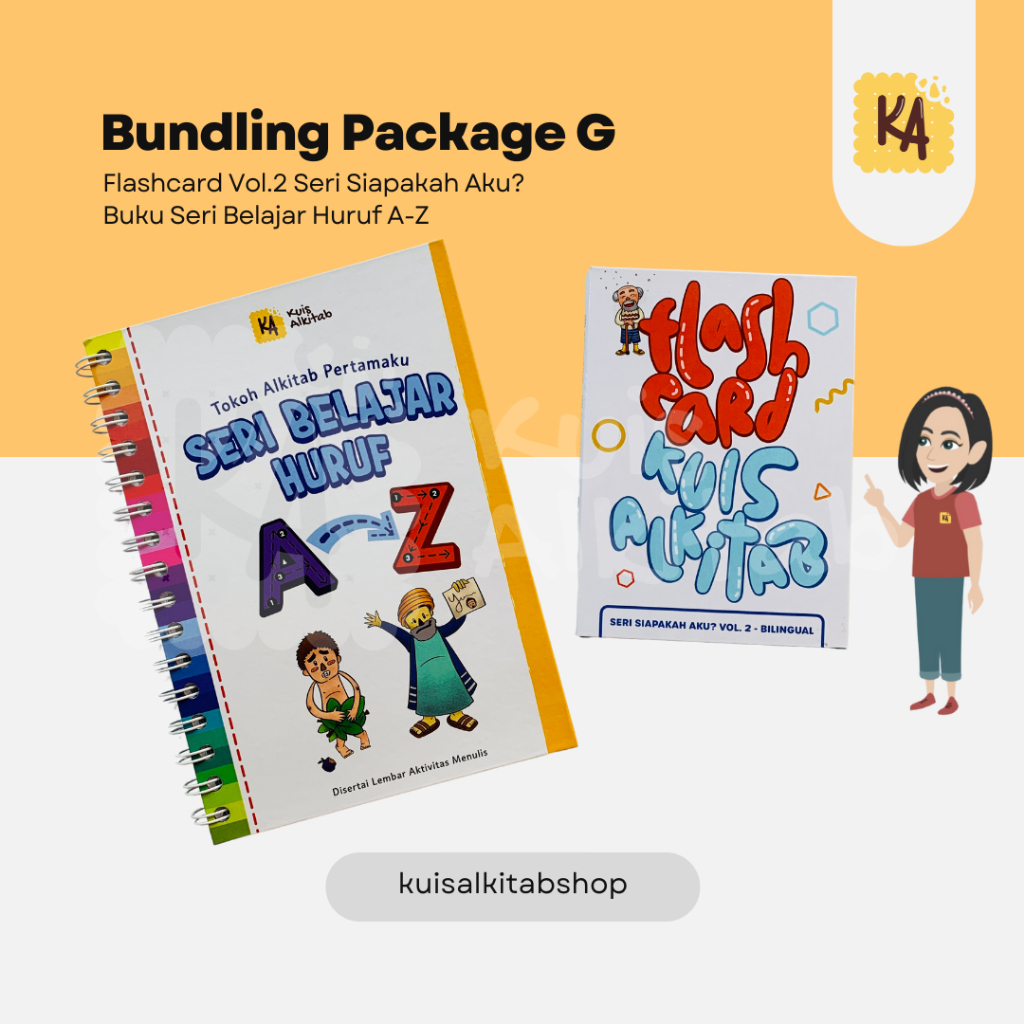 Jual Bundling G Kuis Alkitab Package /Belajar Huruf A-Z Anak/Flashcard ...