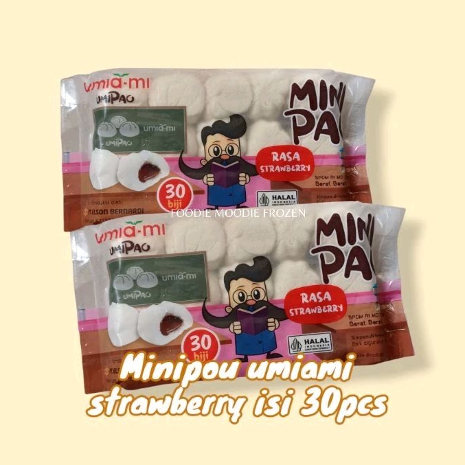 Jual Minipou strawberry umia-mi isi 30pcs/ mini pou/ roti pou/ pou ...