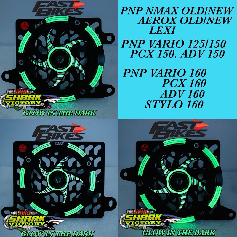 Jual Spinner radiator FULL CNC GLOW IN THE DARK PNP VARIO 125/150 PCX ...