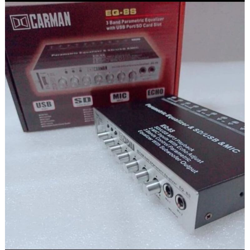 Jual Parametrik equalizer Carman EQ-8S USB MMC SD karaoke 2 lubang mic ...