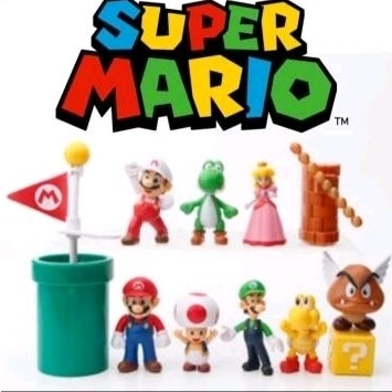 Jual Super Mario Bros Figure Set Mainan Super Mario Bros Set Figure ...