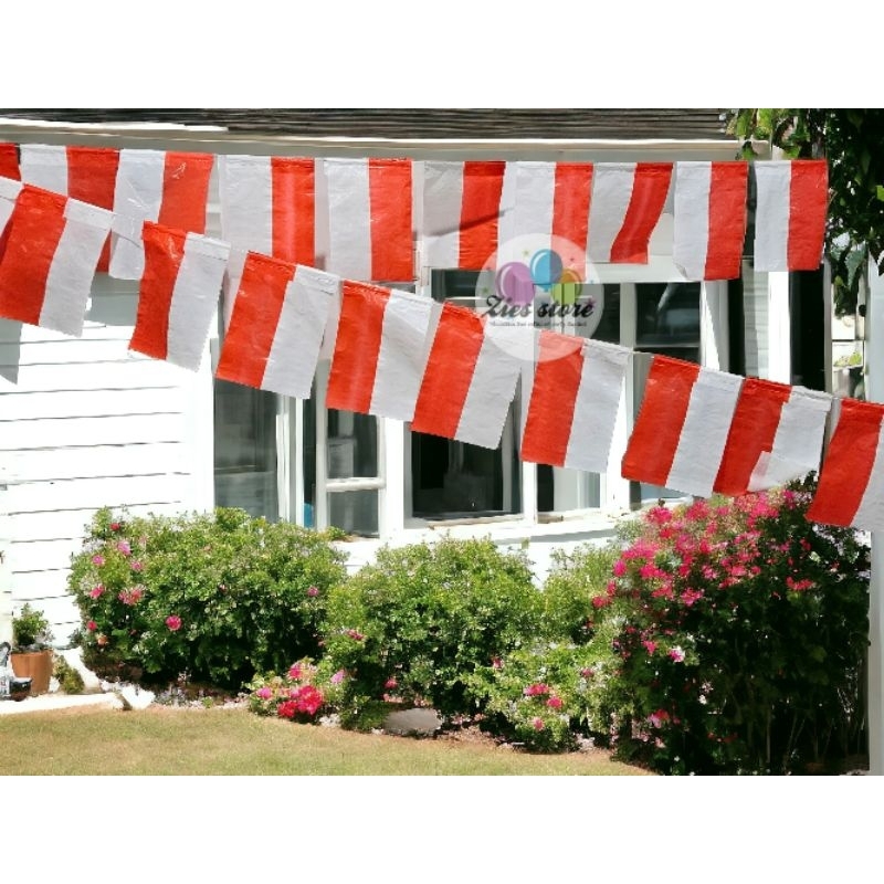 Jual Banner / bendera plastik merah putih HUT RI + TALI / DIRGAHAYU RU ...