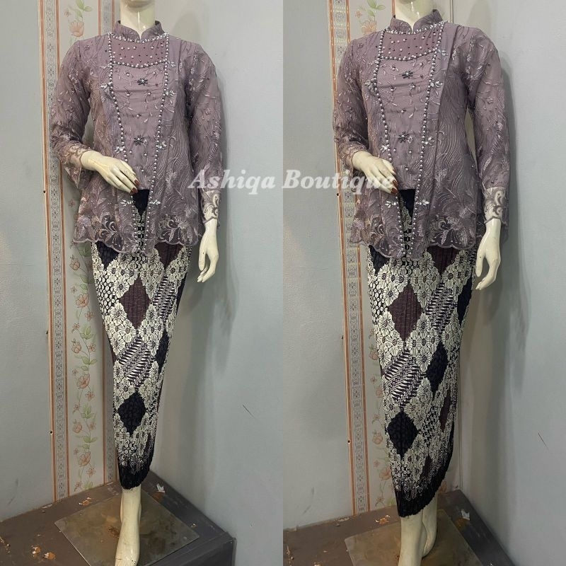 Jual kutu baru kerah sanghai modren kebaya wisuda seragaman pesta | Shopee Indonesia