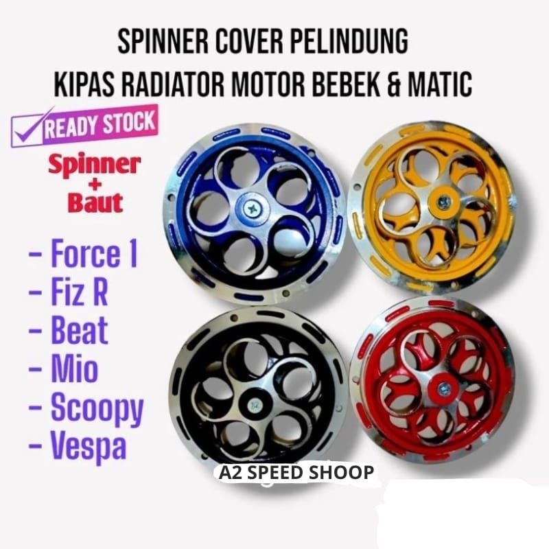 Jual SPINNER BEAT MIO SCOOPY VESPA FIZ R FORCE 1 COVER PELINDUNG KIPAS ...