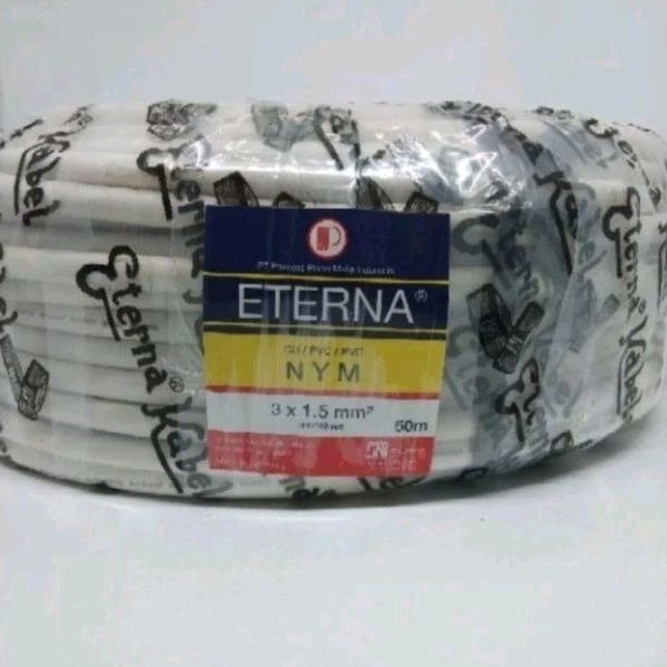 Jual KABEL LISTRIK KAWAT ETERNA NYM Ukuran 3x1,5mm (3 meter) | Shopee Indonesia