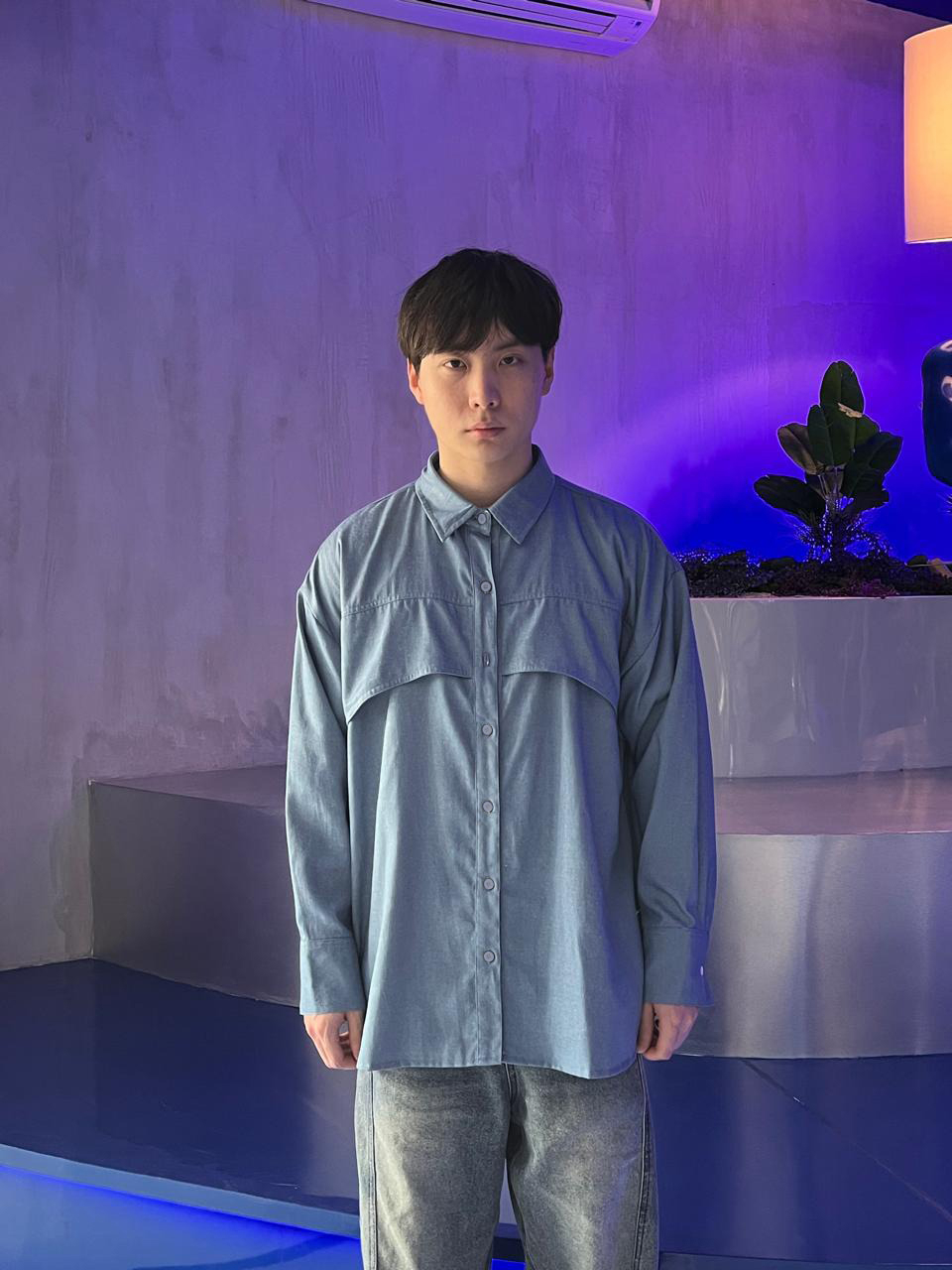 Jual HANMU - Denim Layer Shirt | Shopee Indonesia