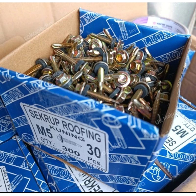 Jual baut roofing moon lion 3 cm per 1 pcs (m5 x 30) | Shopee Indonesia