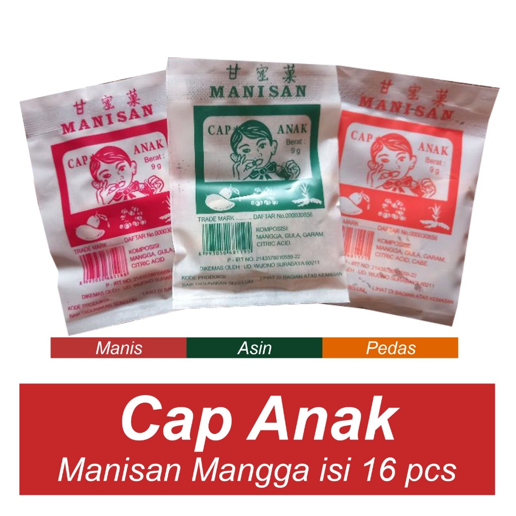 Jual Manisan Mangga Cap Anak 3 Varian Rasa ( sebks isi 16 pcs ) Exp ...
