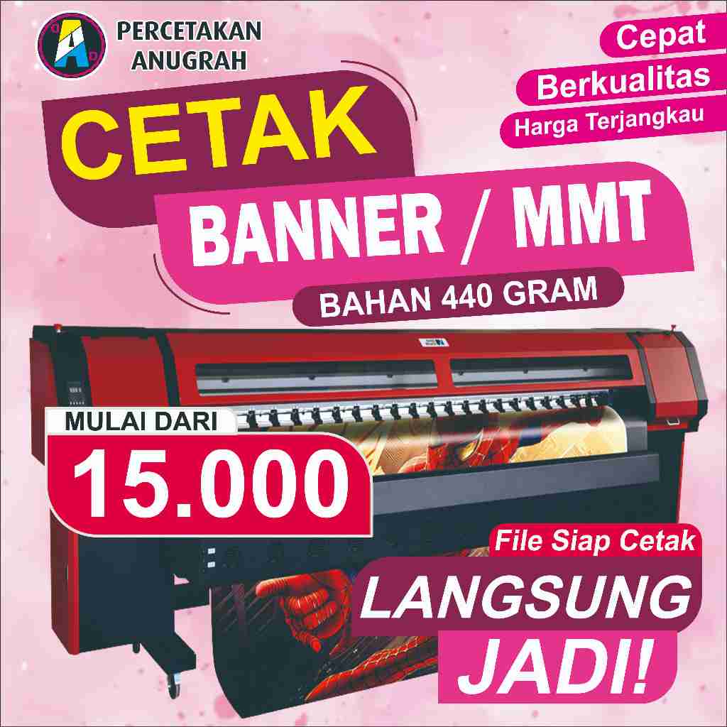 Jual Cetak Banner - MMT - Spanduk - Baliho | UK 1/2 METER | 440 Gram | Tebal | DESAIN BERBAYAR ...