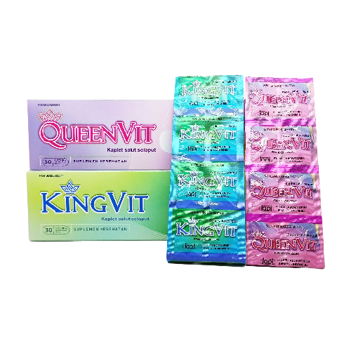 Jual PAKET HEMAT QUEENVIT KINGVIT PER 1 STRIP SUPLEMEN KESEHATAN ...
