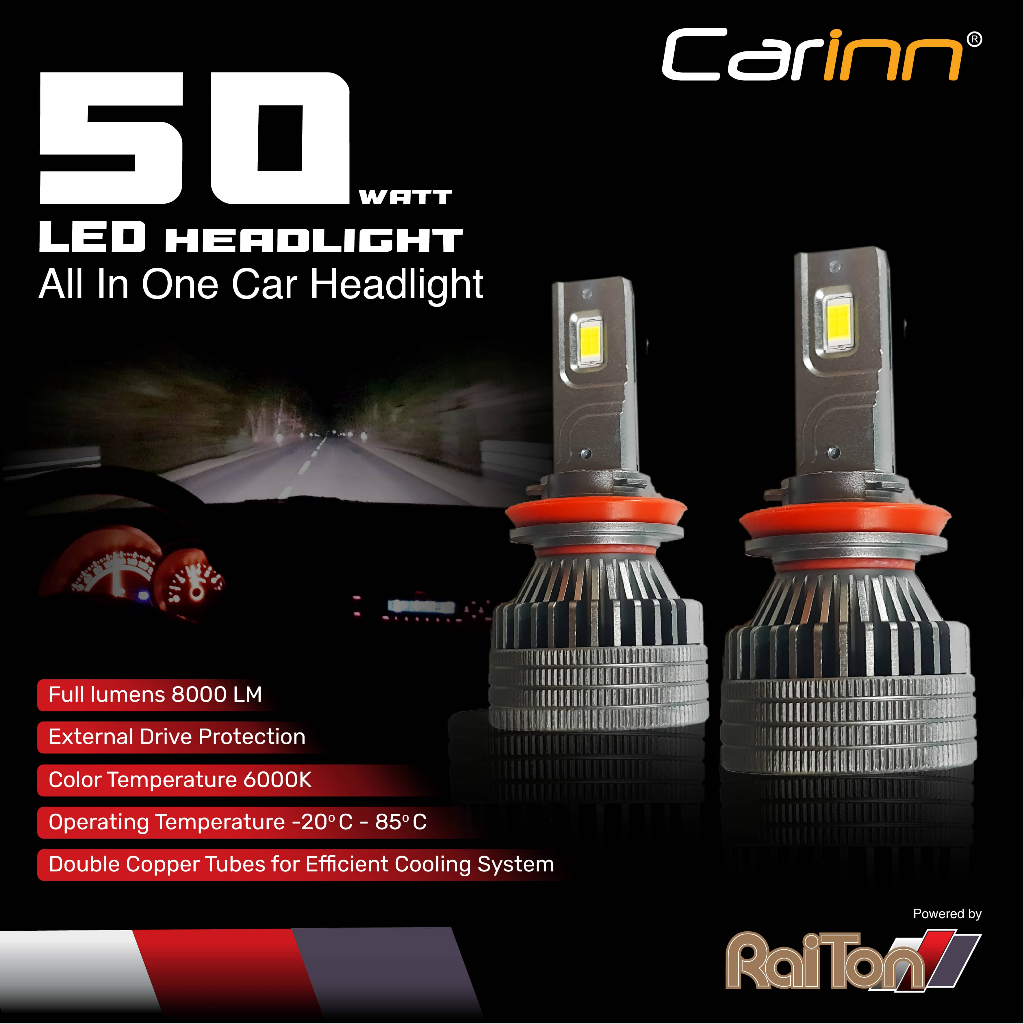 Jual Raiton Bohlamp LED Head Light 50 Watt | Shopee Indonesia