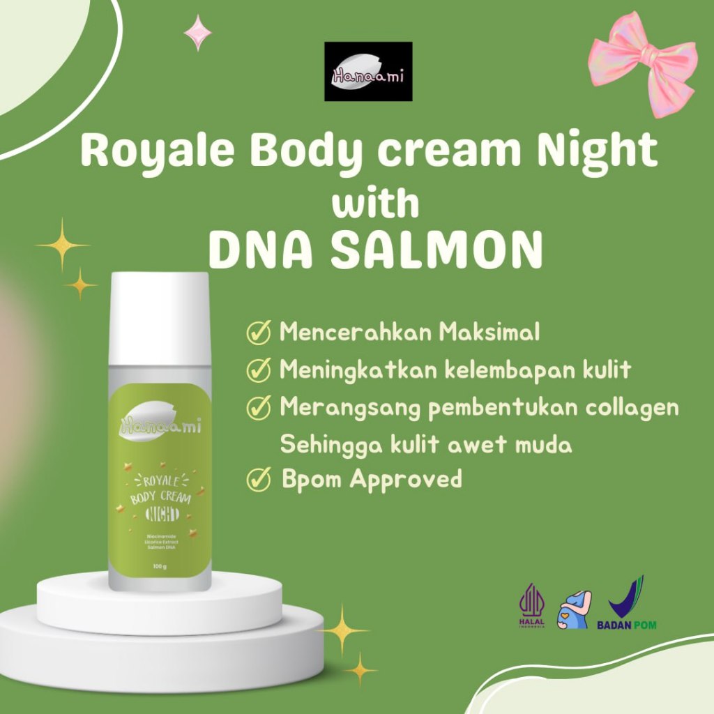 Jual ROYALE BODY CREAM DNA SALMON / HANAAMI NIGHT /body care/cod bayar ...