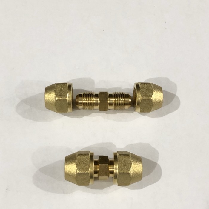 Jual Double Nepel 1/4 Nut 1/4 Tembaga Kuningan | Shopee Indonesia