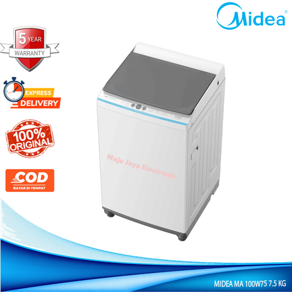 Jual Mesin Cuci 1 Tabung MIDEA MA 100w75 One Touch Smart Wash Low Watt ...