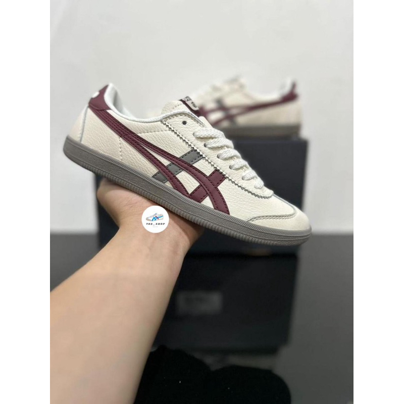 Jual Sepatu Onitsuka Tokuten White Burgundy Grey / White Maroon Grey ...
