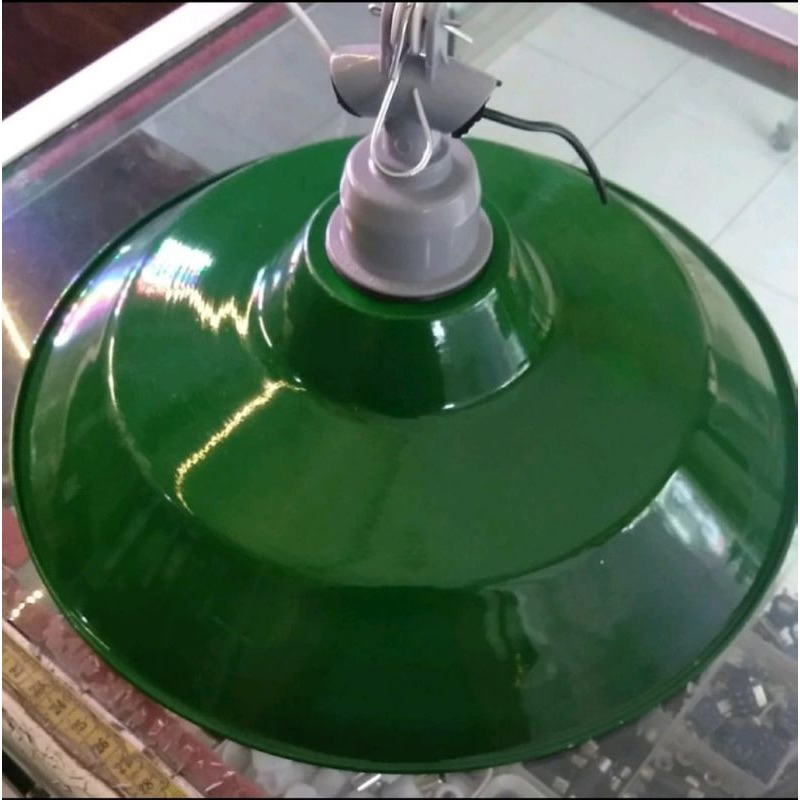 Jual Set Kap hijau + Fitting Kap Hitam Kap Hijau Jalan outdoor 29-30cm warna hijau Kap Ijo ...