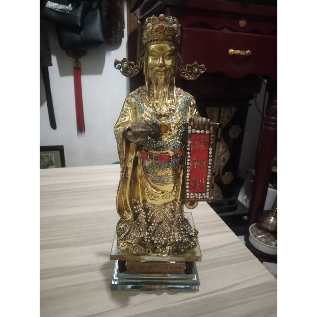 Jual Patung Dewa Rejeki Kuningan Kuno Jadul AntikPatung Dewa Rejeki ...