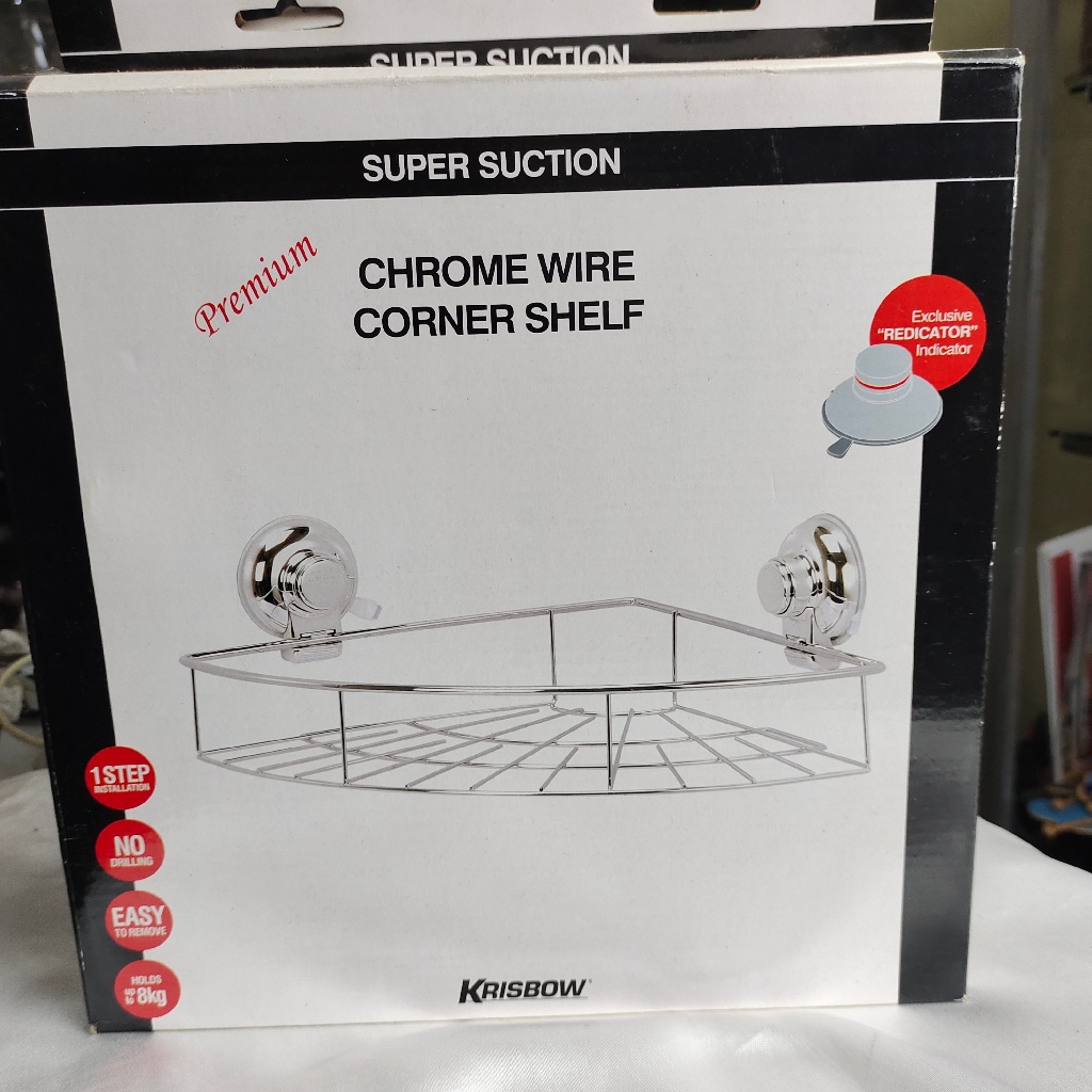 Jual Krisbow Chrome Wire Corner Shelf Premium Vacuum Lock /Rak Sudut ...