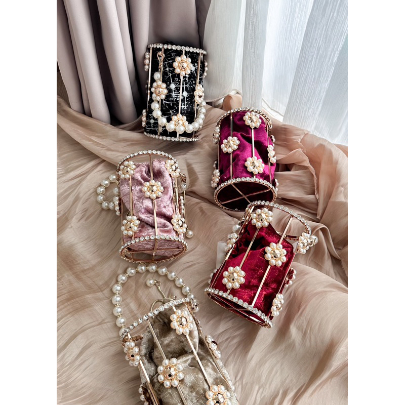 Jual Vivian clutch tas pesta premium metal - tas seserahan - bridesmaid ...