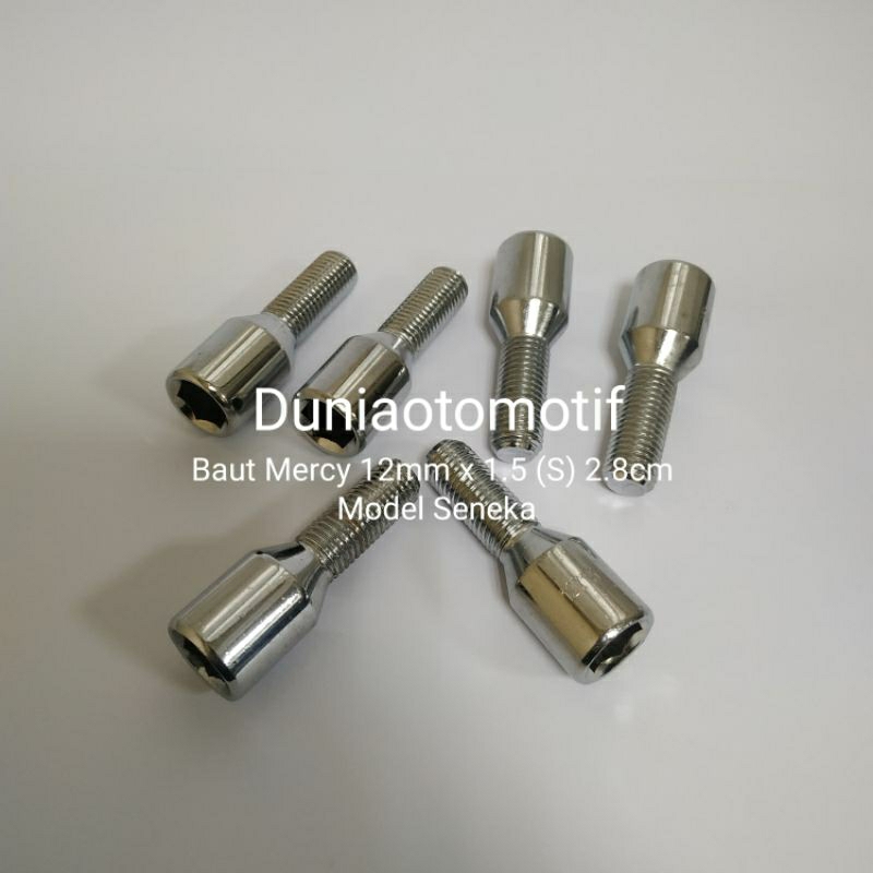 Jual Baut Roda Mercy Kepala Seneka 12MM x 1.5 Pendek | Shopee Indonesia
