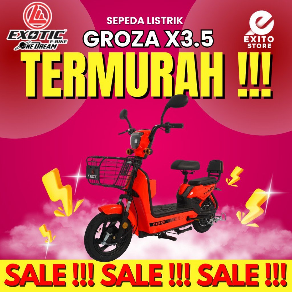 Jual Sepeda Motor Listrik Groza X3.5 Garansi Resmi | Shopee Indonesia