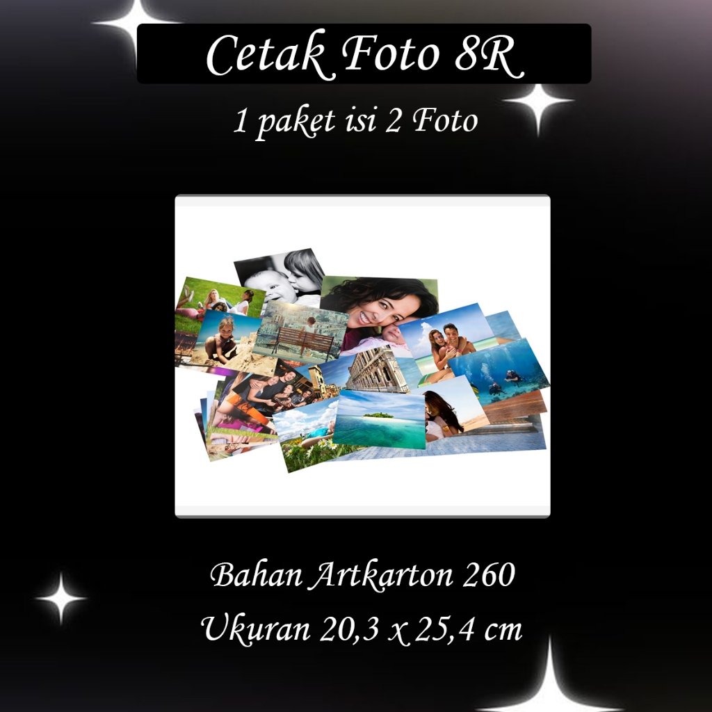 Jual Cetak Foto Custom Ukuran 8R 1 Paket Isi 2 Foto FULL Berkualitas ...