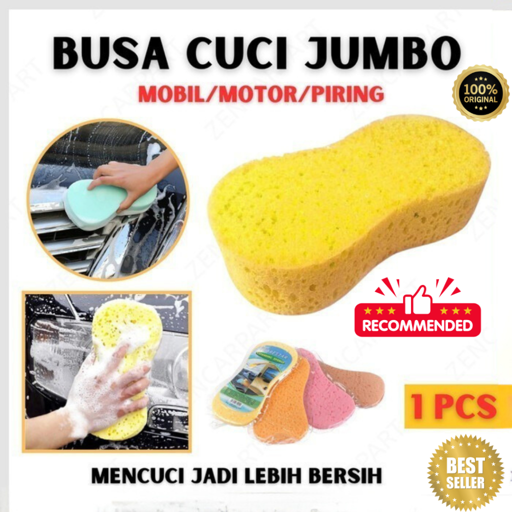 Jual BUSA CUCI KENDARAAN MOBIL MOTOR JUMBO LEBAR BESAR SPONGE WASH ...