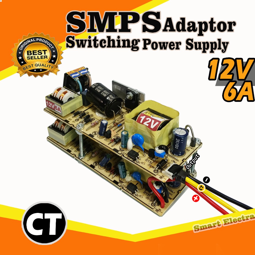 Jual SMPS power Supply Adaptor 12V 6A CT | Shopee Indonesia