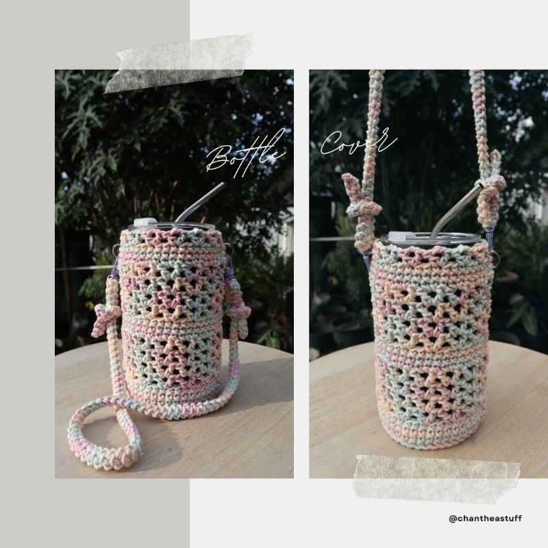 Jual Crochet Bottle Cover, Botol pouch, sarung botol rajut, Chanthea ...